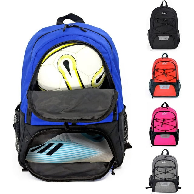 Wolt Youth Soccer Bag Backpack Sports Bag with Ball Holder, Fit Boy ...