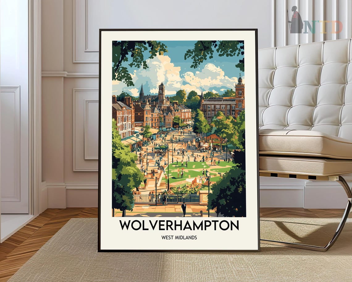 Wolverhampton Poster, Wolverhamptonwolverhampton Print, Wolverhampton ...