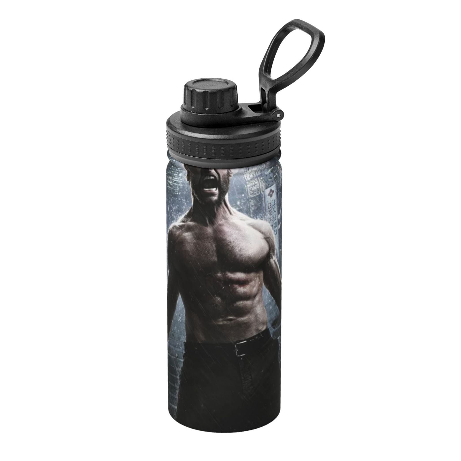 Wolverine 18 oz Insulated Water Bottle, Reusable Stainless Steel Metal ...