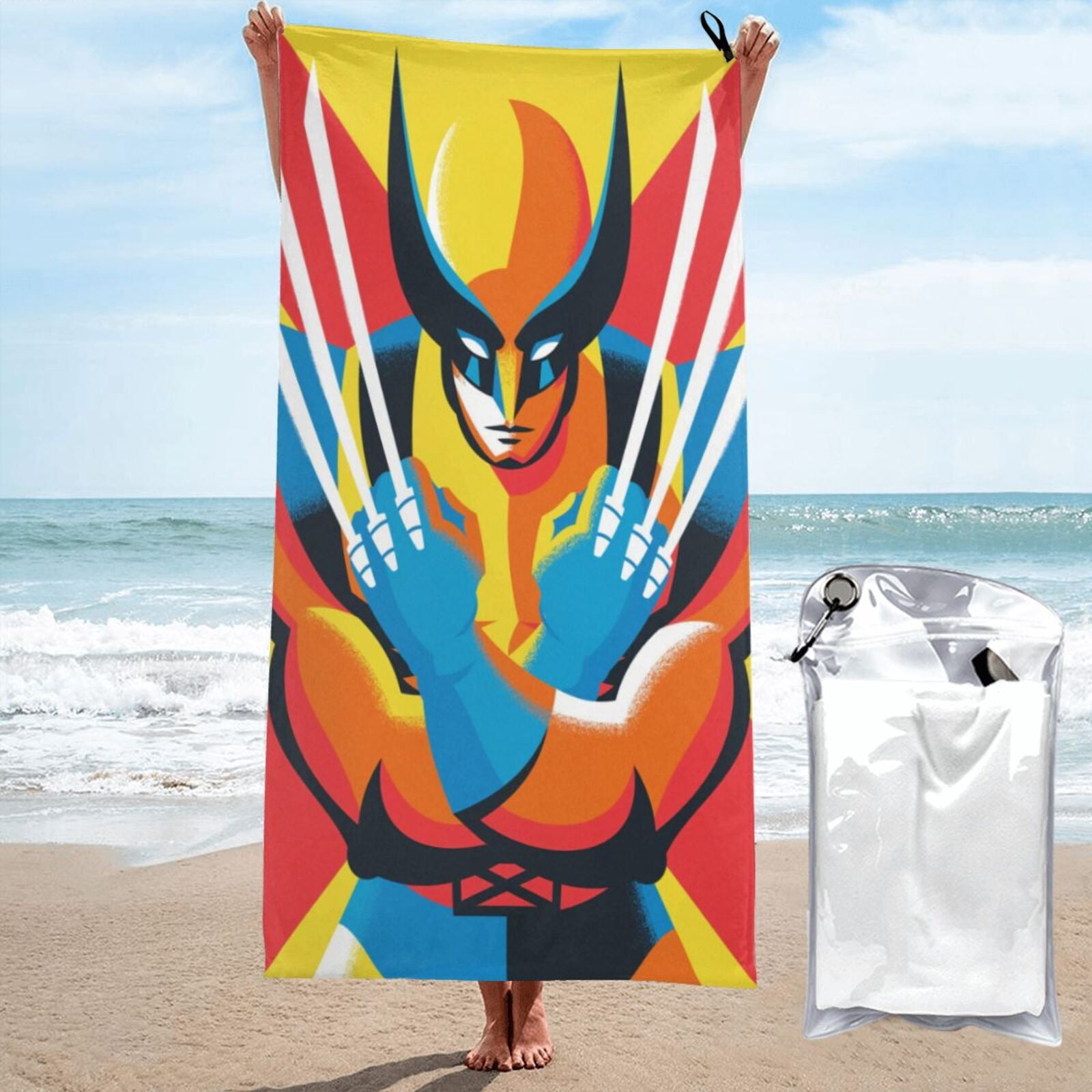Wolverine Beach Towel, Soft Lightweight Quick Dry Absorbent Large Bath ...