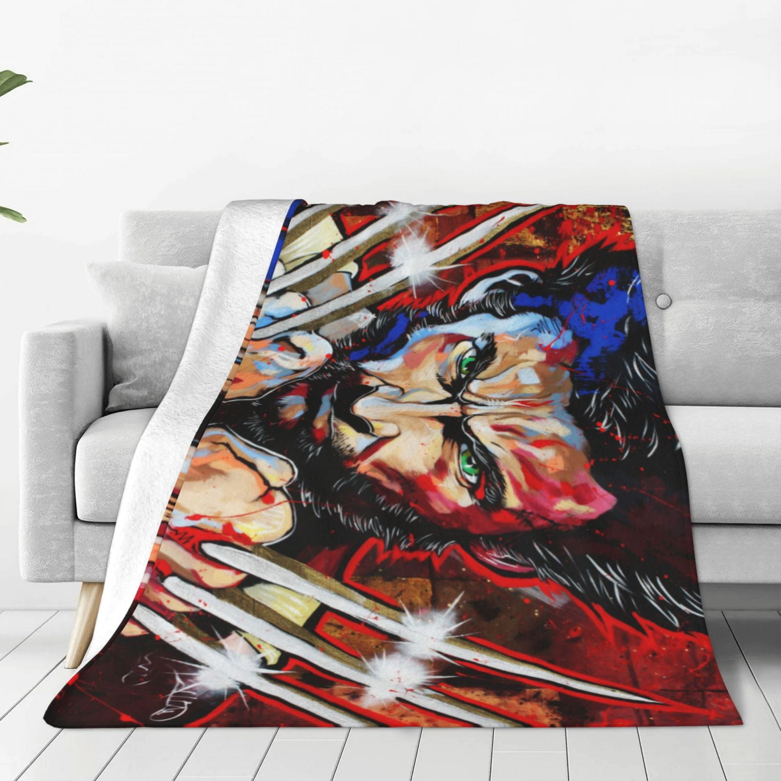 Wolverine Bed Blanket Fleece Throw Blankets Sofa Plush Soft Blankets ...