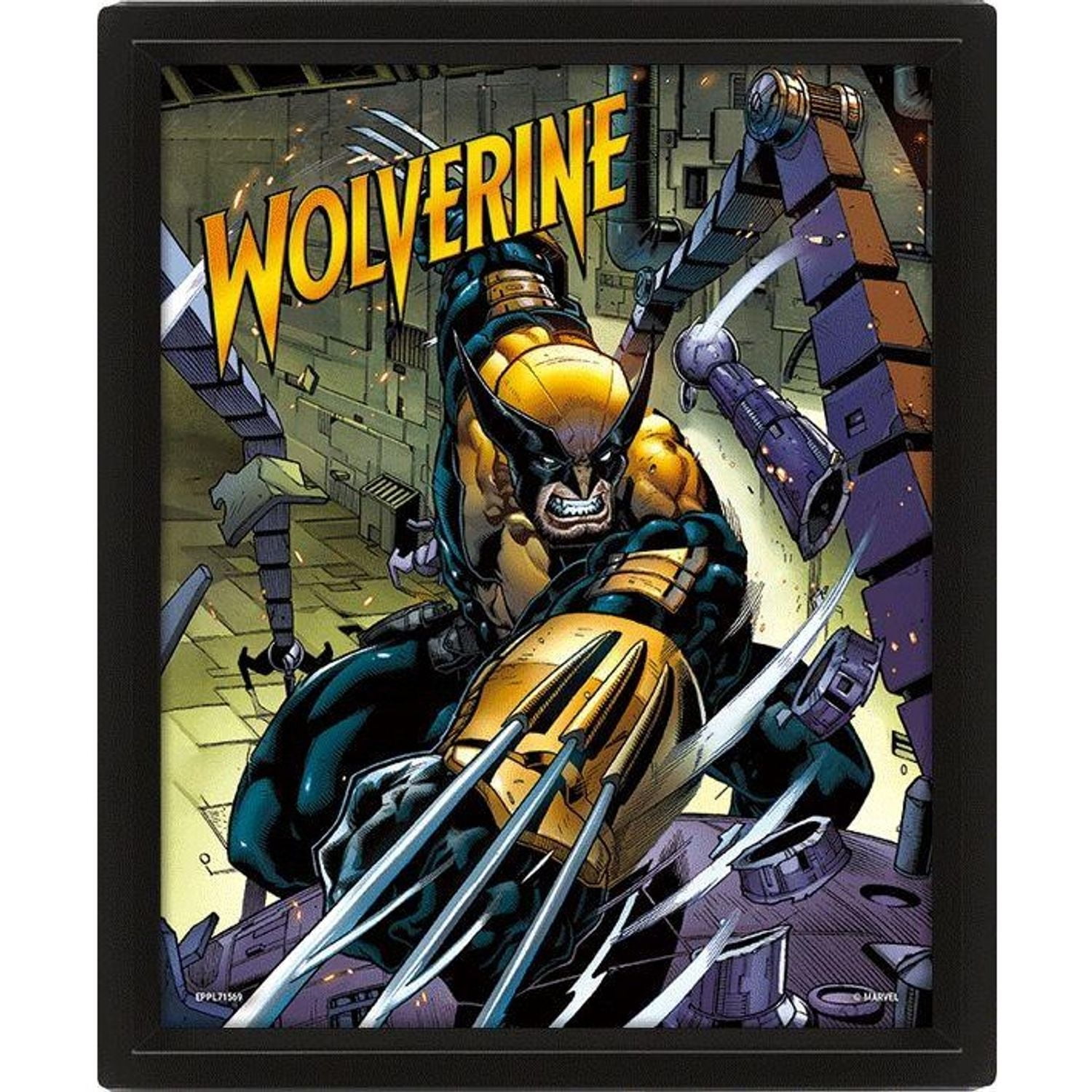 Wolverine Berserker Rage 3D & Lenticular Framed Poster - Walmart.com