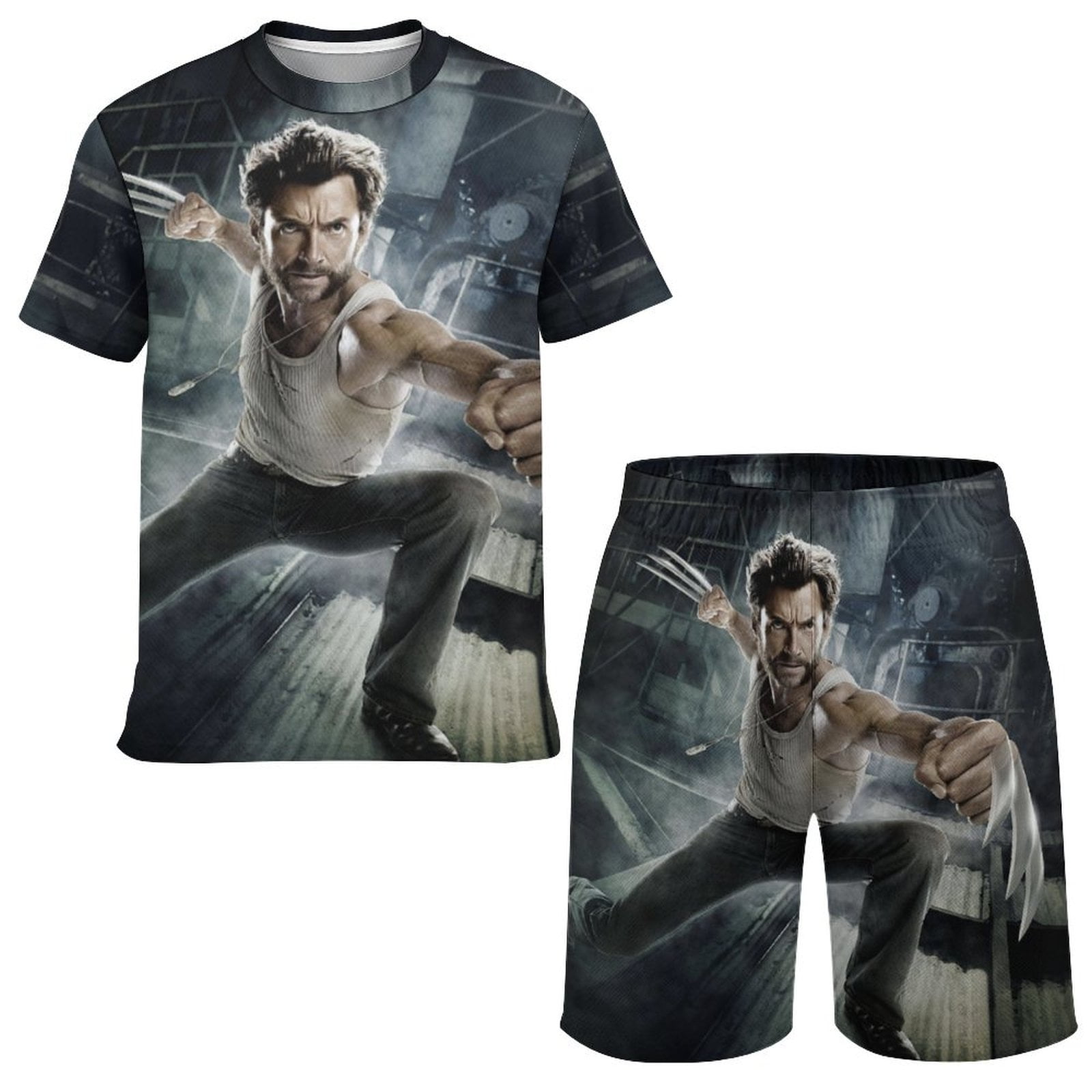 Wolverine Boys Girls Short Sleeve Mesh T-Shirt And Shorts Outfit Set ...