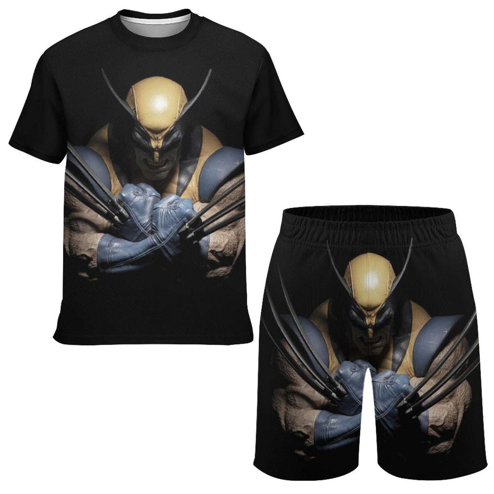 Wolverine Boys Short Sleeve T-Shirt And Mesh Shorts Outfit Set for Kids ...