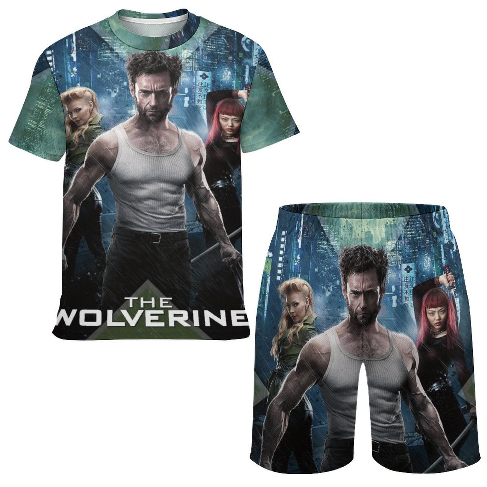 Wolverine Boys Short Sleeve T-Shirt And Mesh Shorts Outfit Set for Kids ...