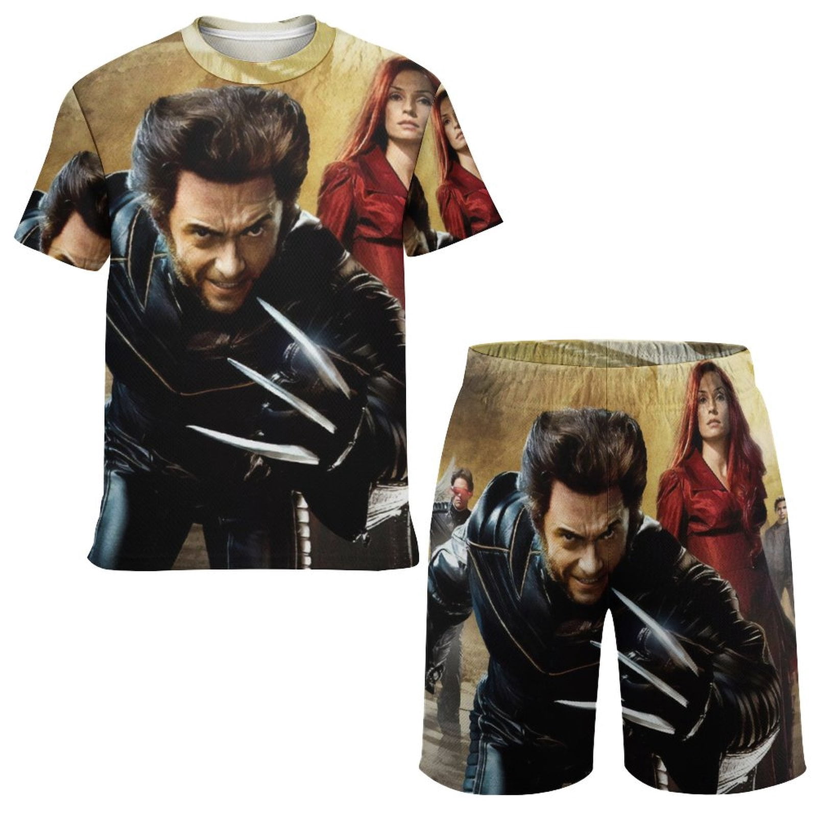 Wolverine Boys Short Sleeve T-Shirt And Mesh Shorts Outfit Set for Kids ...