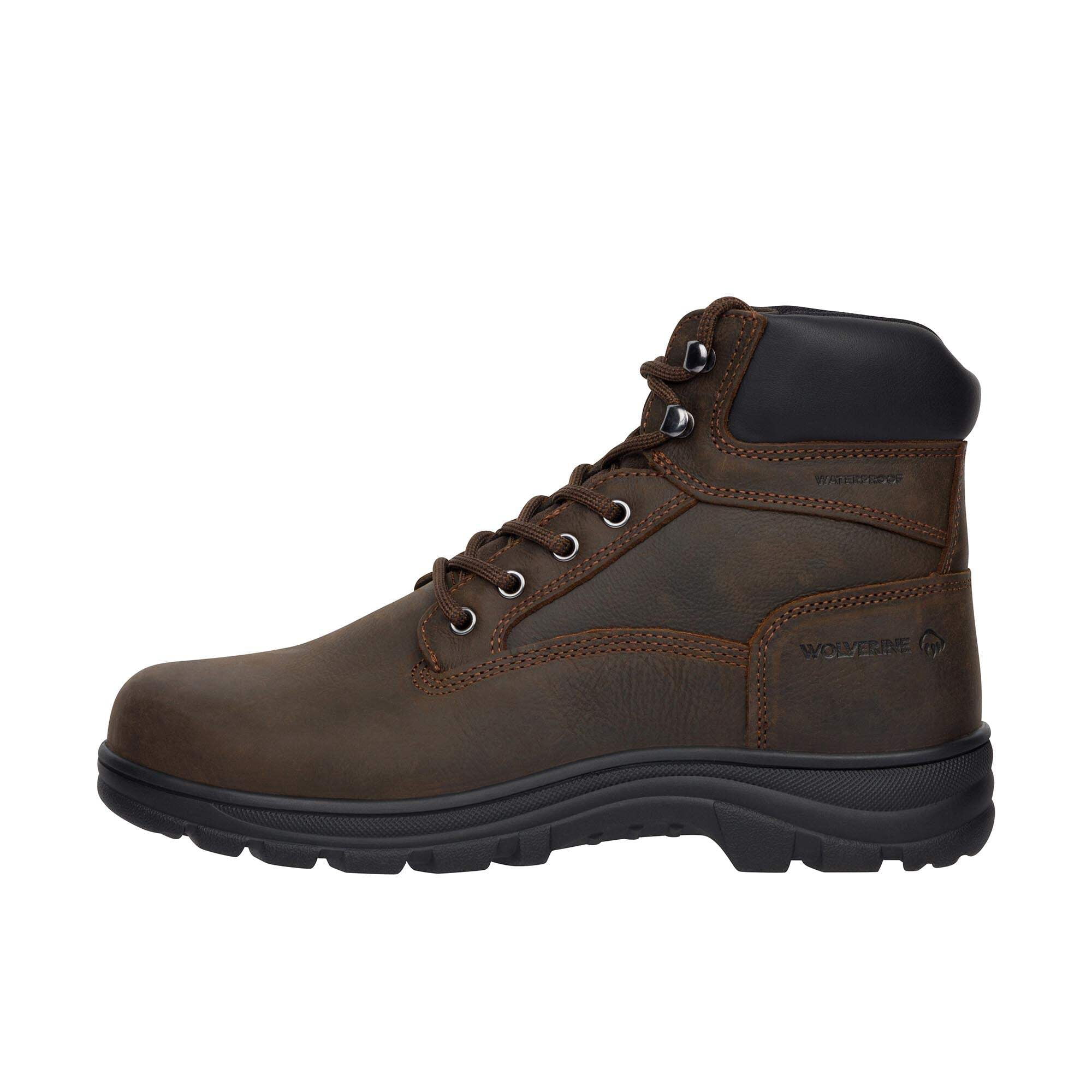 Wolverine Carlsbad Waterproof 6" Work Boot Men Brown - Walmart.com