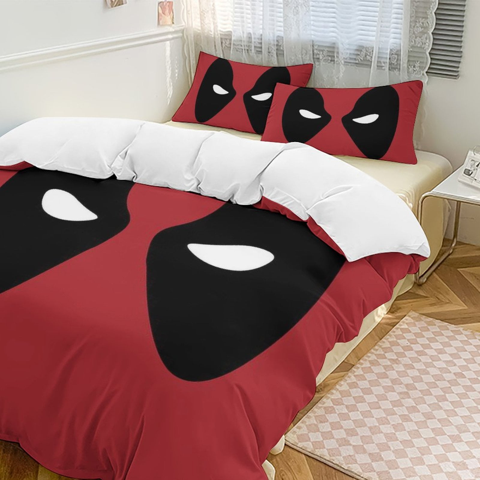 Wolverine Deadpool 3 Piece Bedding Set Cartoon Comforter Set Cute Duvet ...