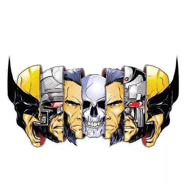 Wolverine Faces Stickers Phone Decal Water Bottle Stickers Car Decals ...