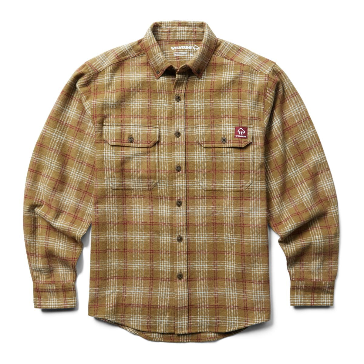 Wolverine Glacier Heavyweight Long Sleeve Flannel Shirt Men - Walmart.com