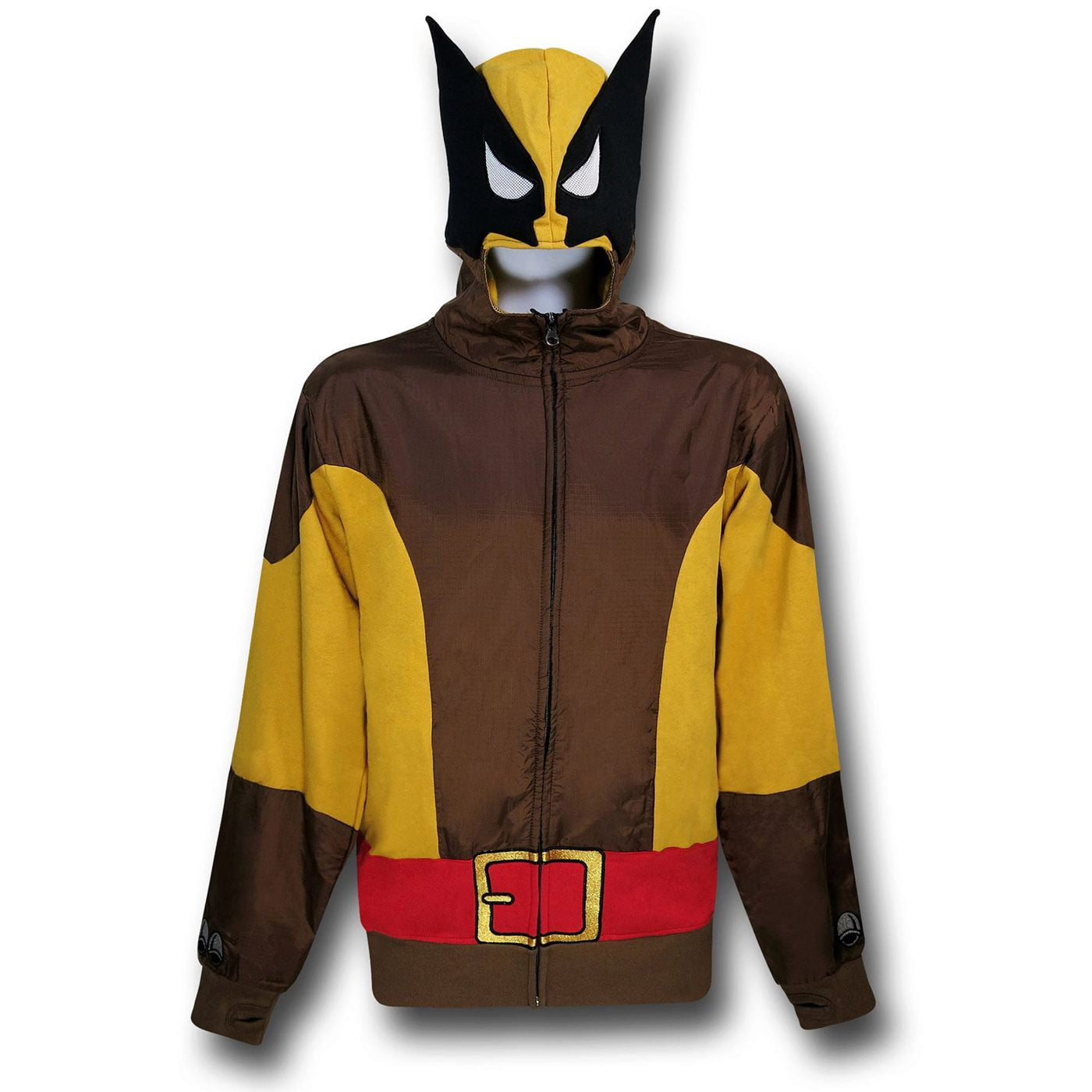 Wolverine Men's Masked Brown Costume Hoodie Sweatshirt - Adult Size 2XL ...
