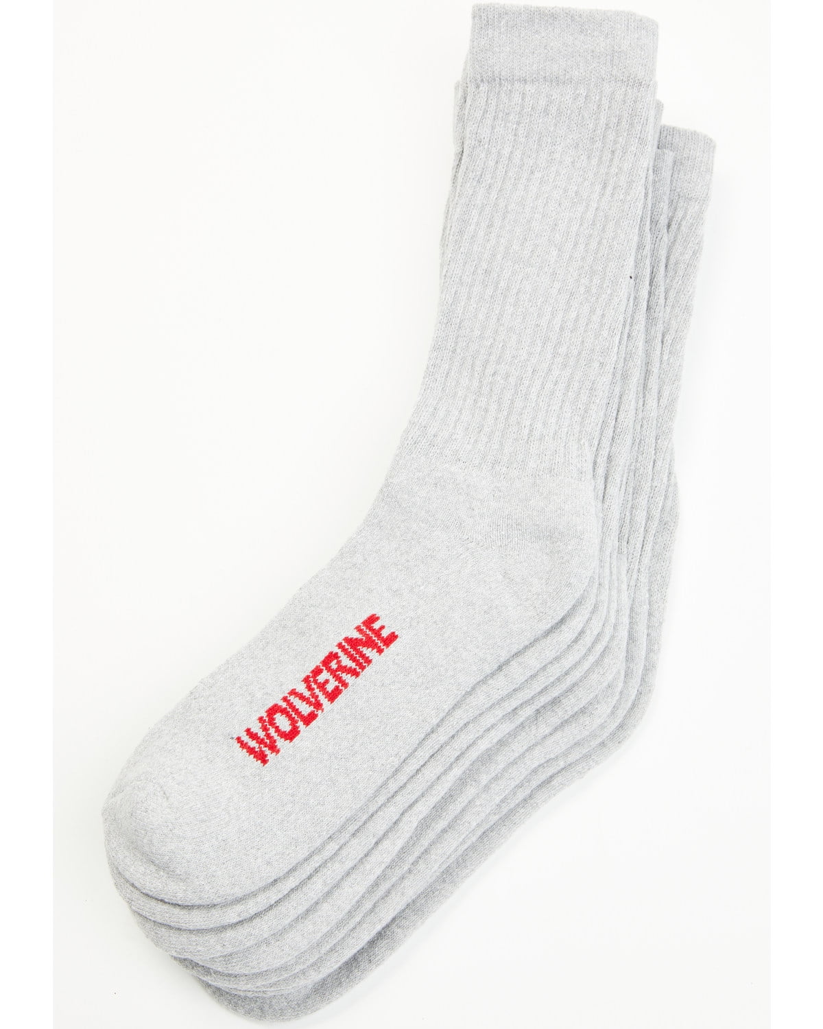 Wolverine Men's Solid Crew Socks 4 Pack - WWM40009B4B2001-GY One Size ...