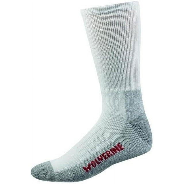 Wolverine Men's Steel Toe Mid Calf Sock, White, Sock 2 PAIR, Size: XL ...