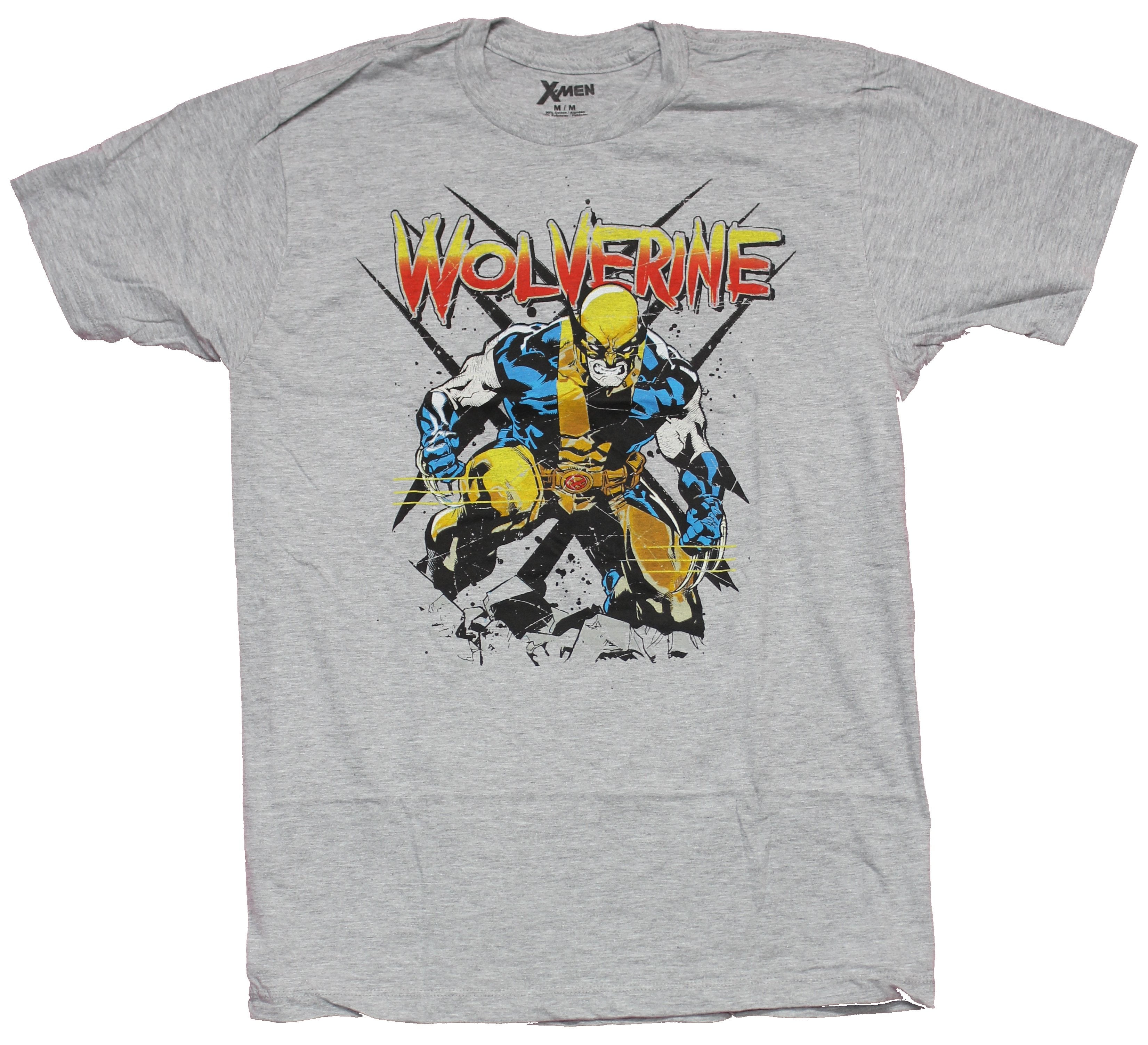Wolverine Mens T-Shirt - Battle Ready Under Yellow Name (Large ...