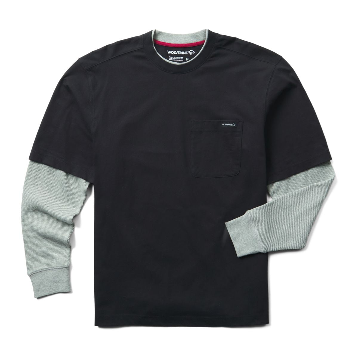 Wolverine Miter II Tee, Cotton Jersey, Thermal Waffle Sleeves, Tagless ...