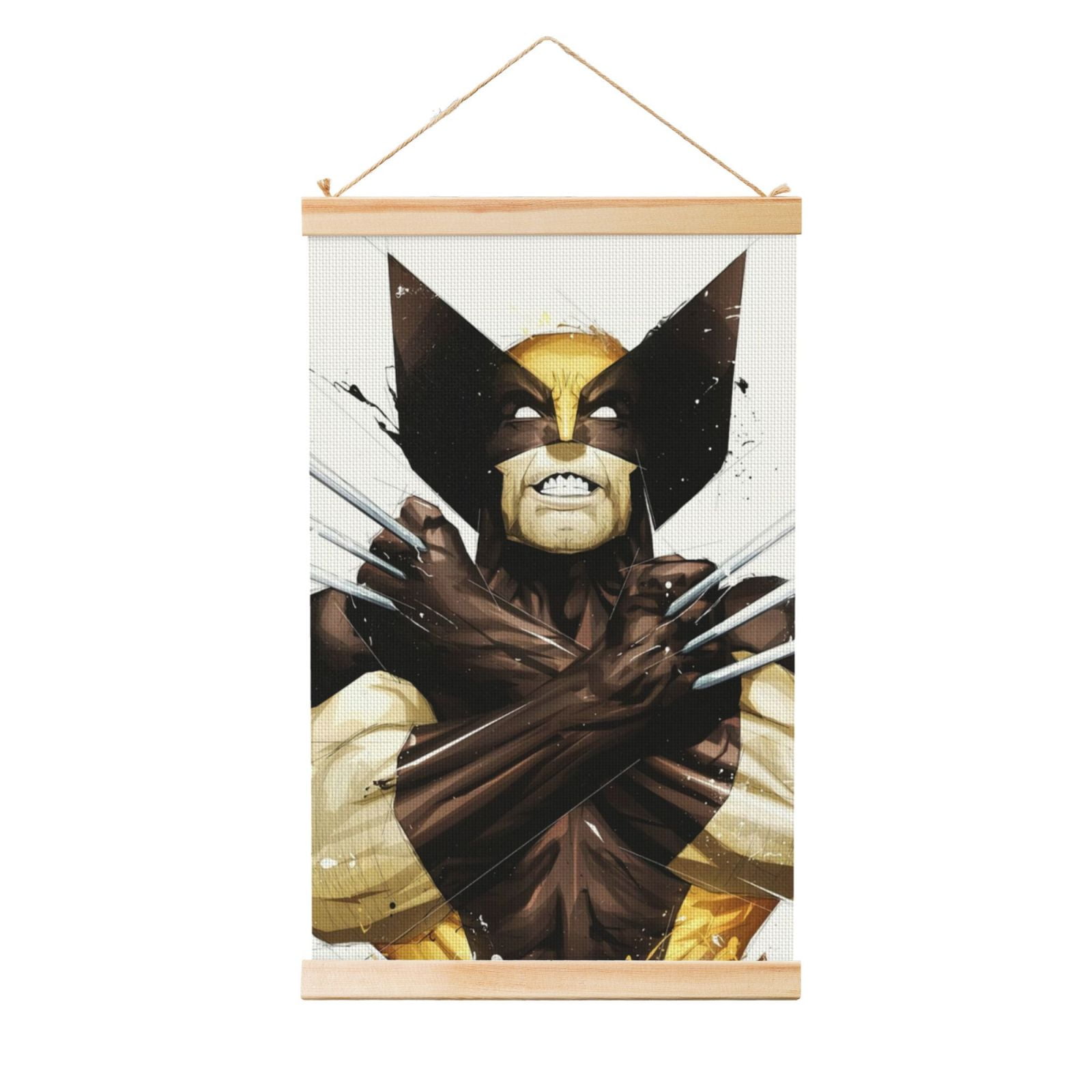Wolverine Poster Canvas Wooden Shaft Hanging Poster Home Decor ...