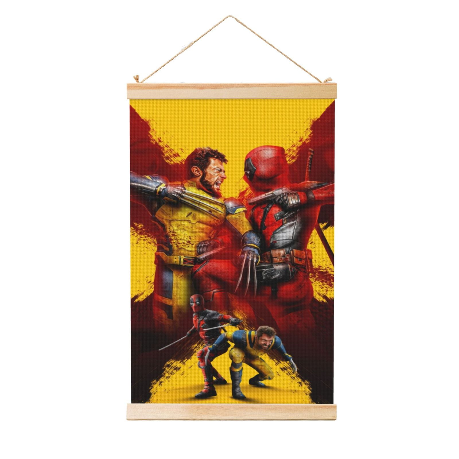 Wolverine Poster Canvas Wooden Shaft Hanging Poster Home Decor ...