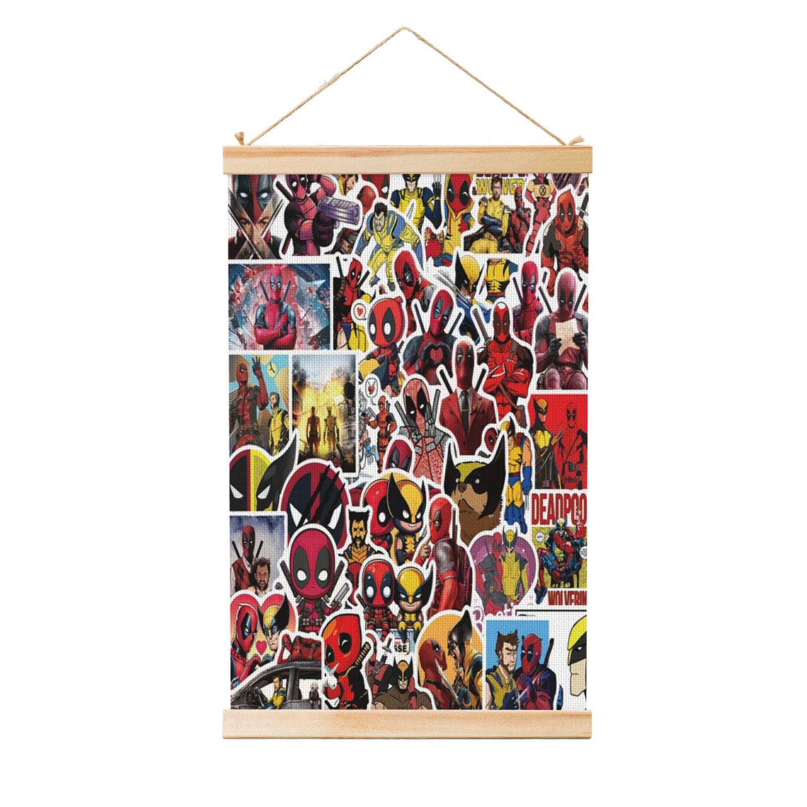 Wolverine Poster Canvas Wooden Shaft Hanging Poster Home Decor ...