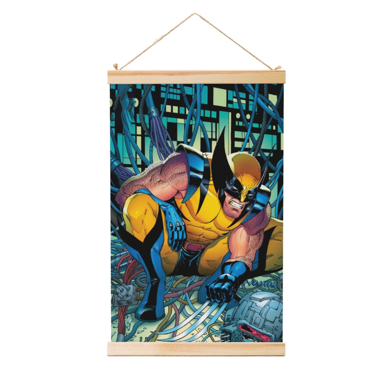 Wolverine Poster Canvas Wooden Shaft Hanging Poster Home Decor ...