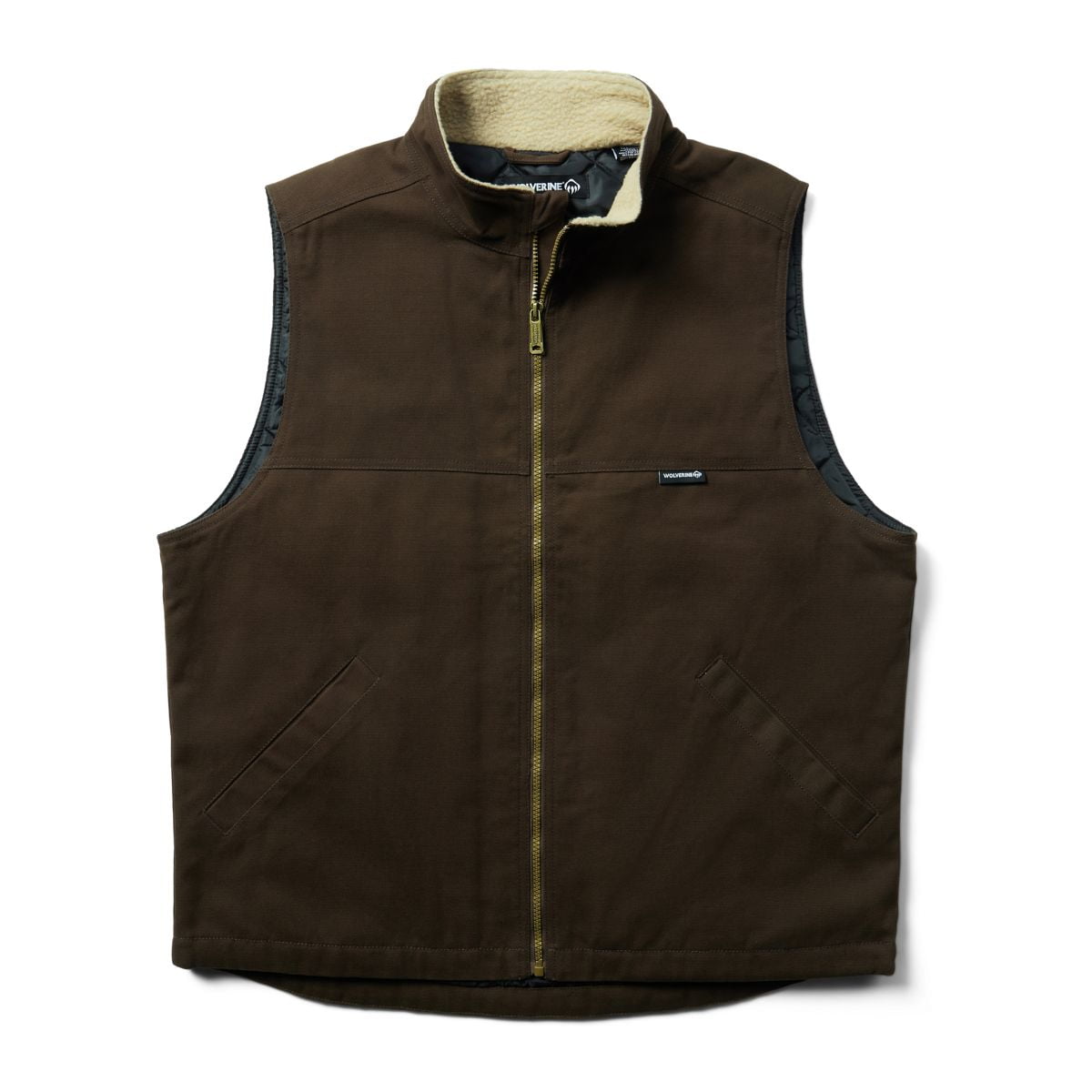 Wolverine Sherpa Collar Canvas Vest Men - Walmart.com