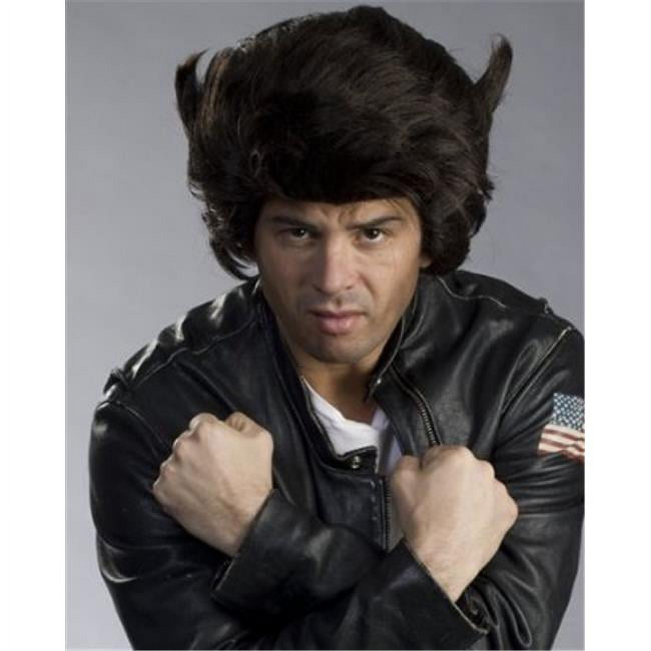 Wolverine Wig X-Men Origins Logan Costume Cosplay Mens Adult Werewolf ...