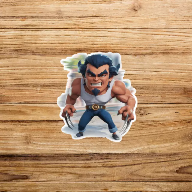 Wolverine X-Men Superhero Logan Vinyl Action Figure Decal Stickerphone ...
