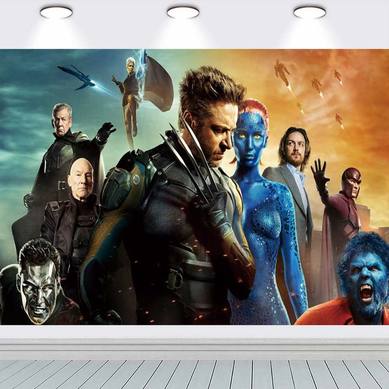 Wolverine X-men Birthday Party Supplies Banner Backdrop Background ...