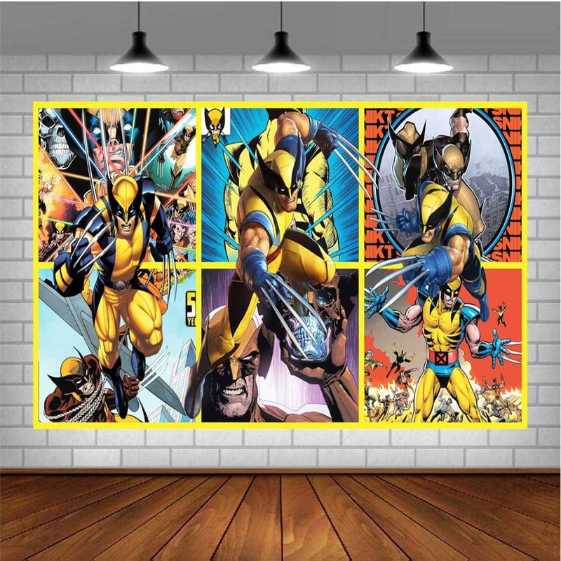 Wolverine X-men Taspestry Wall Decor Birthday Banner Backdrop ...
