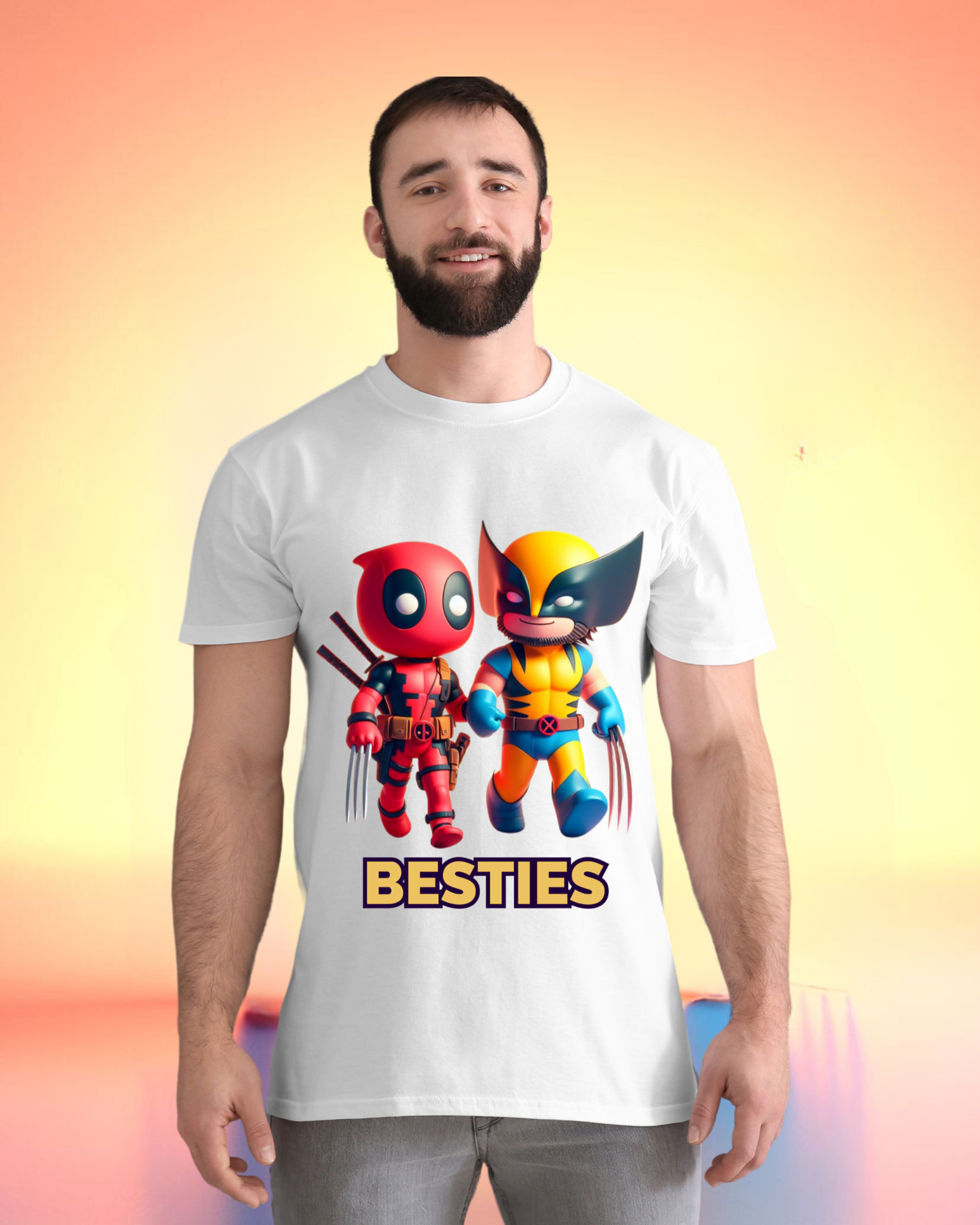 Wolverine and Deadpool Mashup T-Shirt - Superhero Comics Fan Gift ...