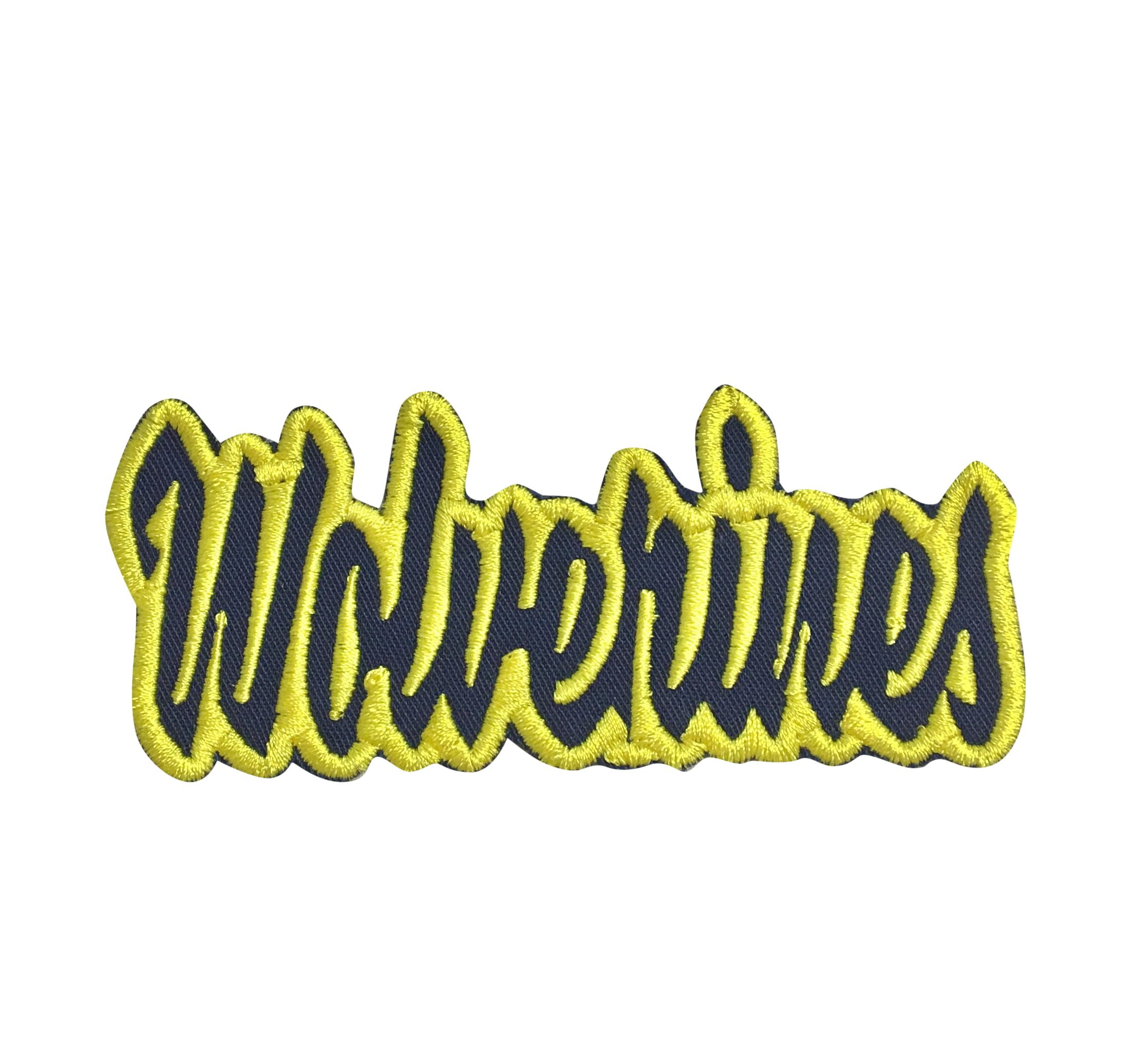 Wolverines - Navy Blue/Yellow - Team Mascot - Words/Names - Iron on ...