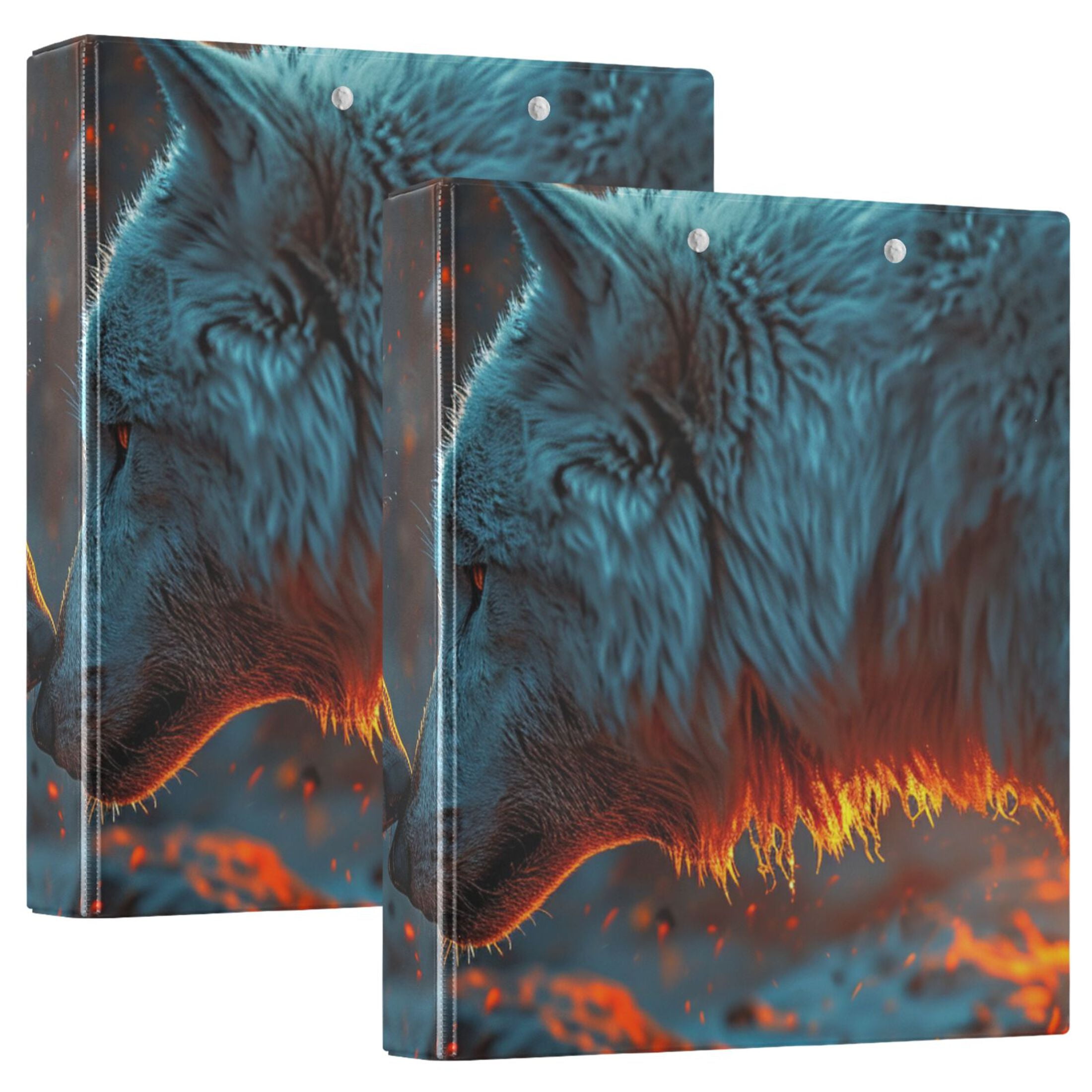 Wolves 3 Ring Binders 1.5 inch Hardcover File Folders with Interior ...
