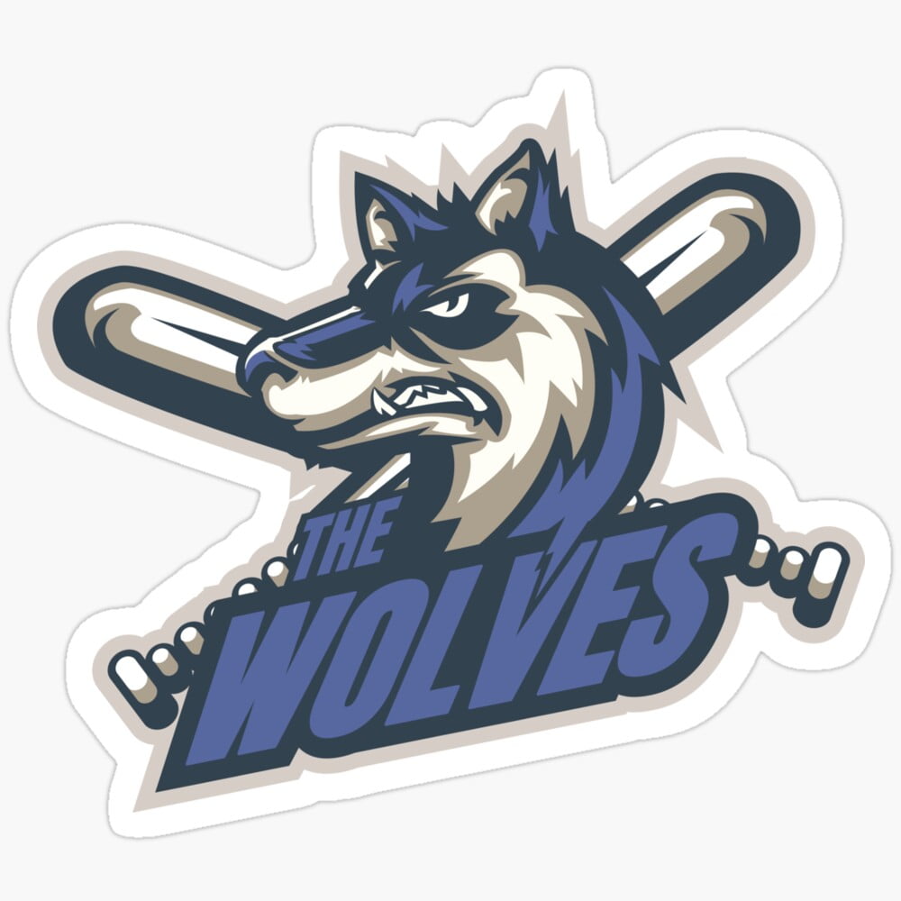 Wolves Baseball Sticker Phone Decal Water Bottle Stickers Car Decals ...