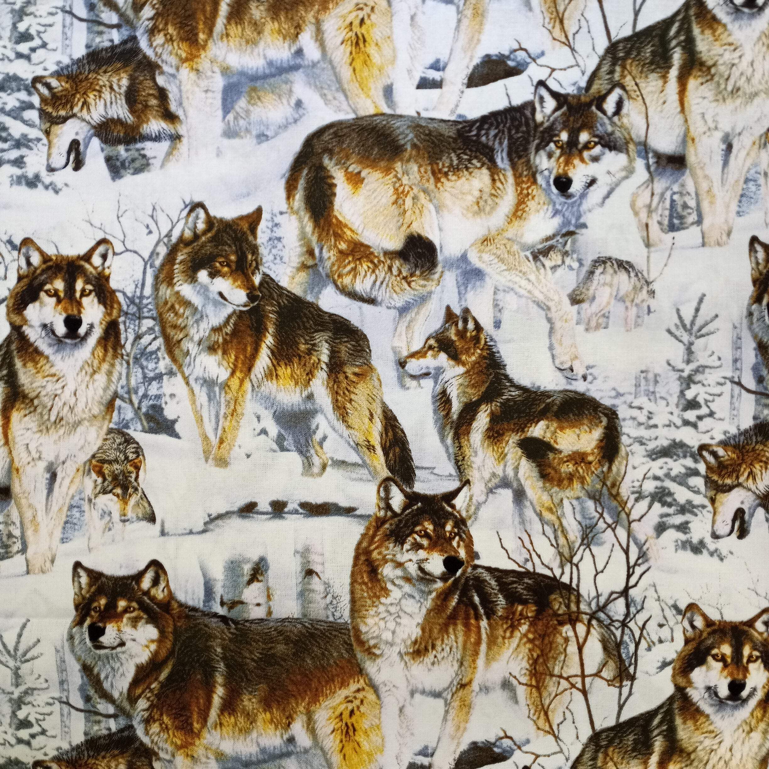 Wolves Cotton Fabric - Walmart.com