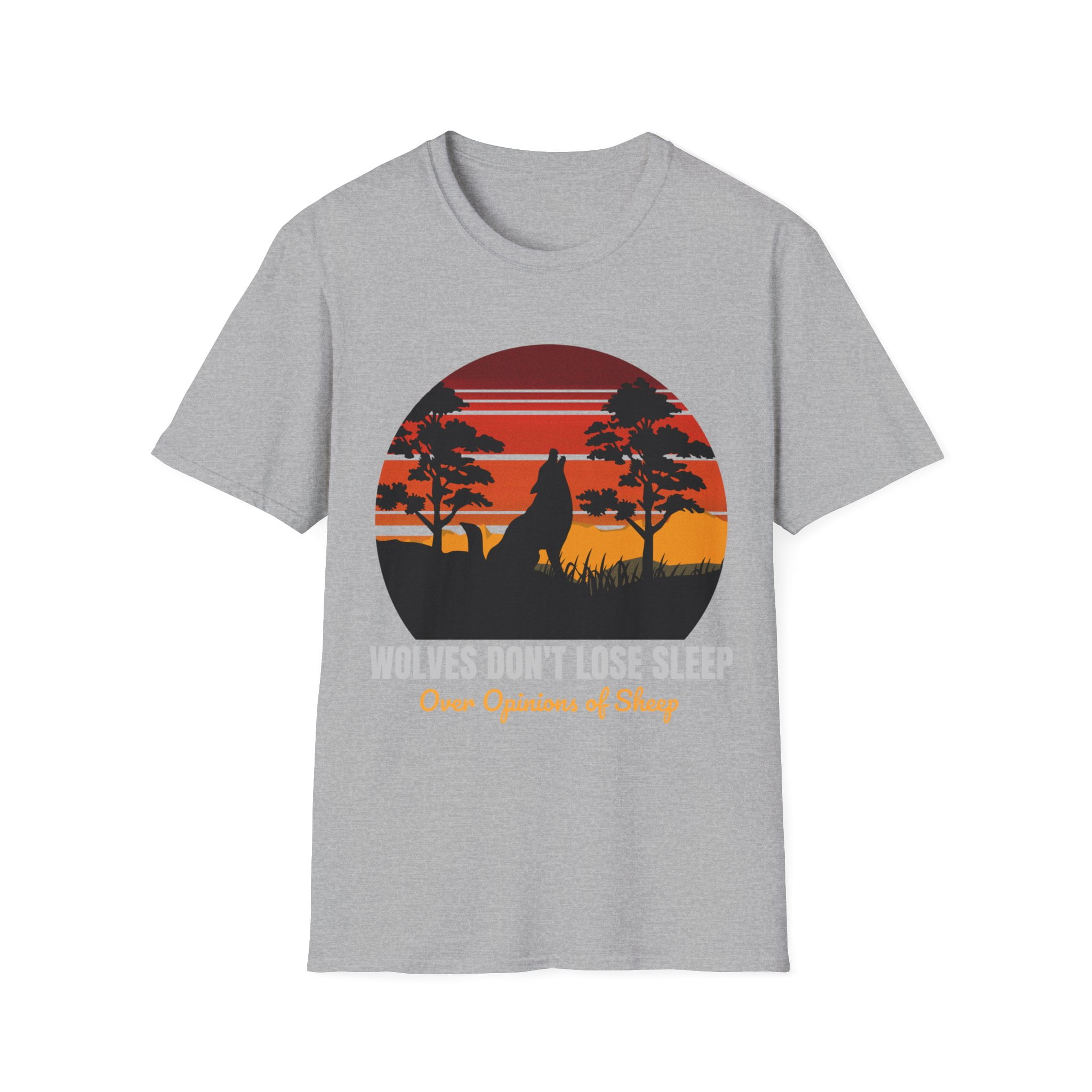 Wolves Don't Lose Sleep Over Opinions of Sheep Moon Wolf Tee - Walmart.com