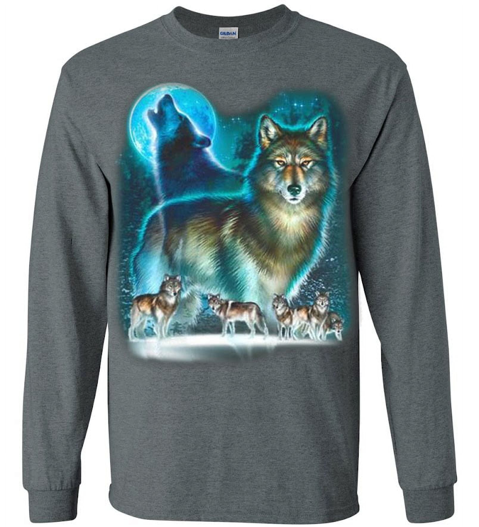 Wolves Gifts Wolf Pack T-shirt Long Sleeve Mens - Walmart.com