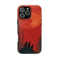 Wolves Howling at Blood Moon in Forest Fantasy Scene Phone Case with ...