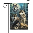 Wolves Pack Forest Landscape Garden Flag, 12 x 18 Inch Double Sided ...