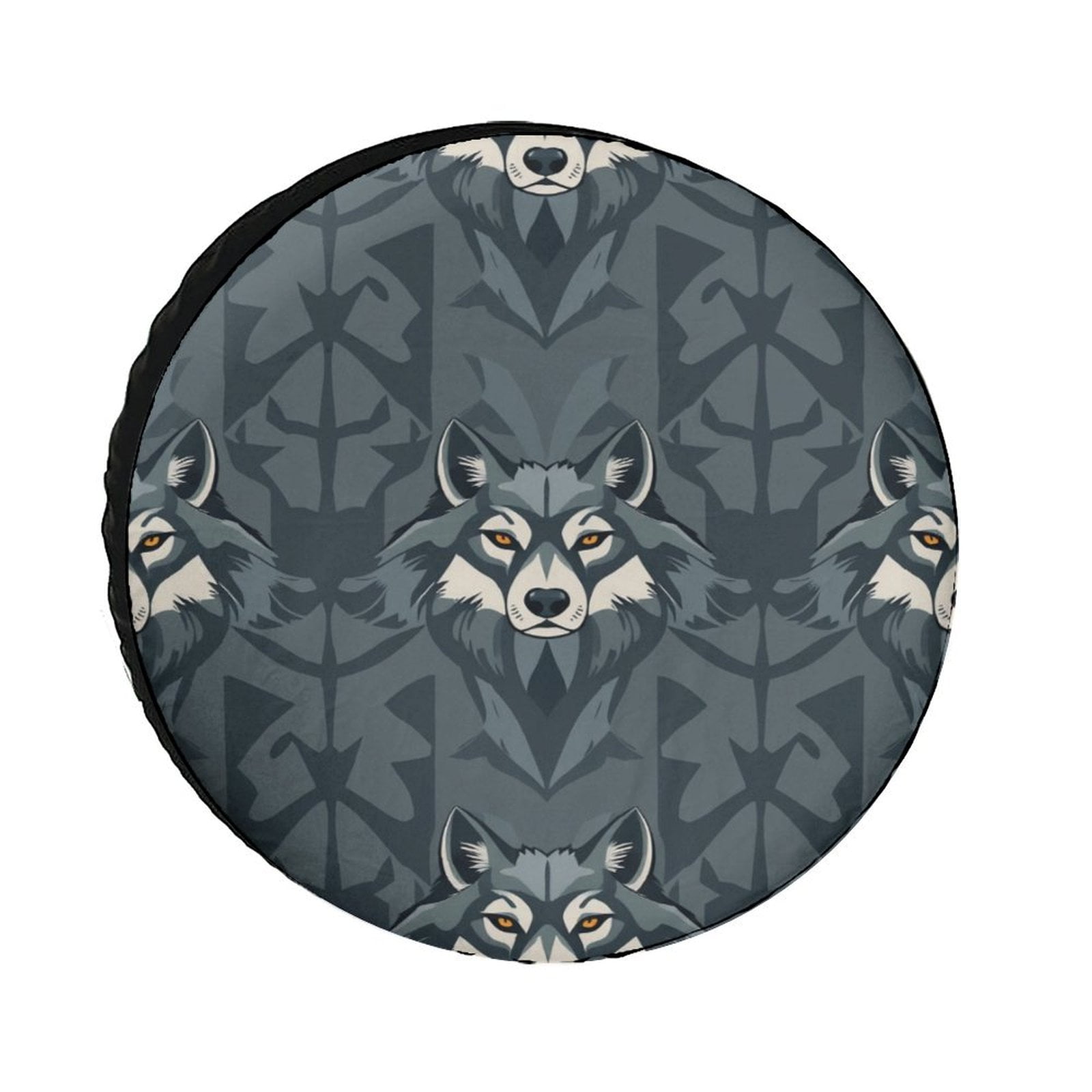 Wolves Seamless Pattern Spare Tire Cover Universal Wheel Tire ...