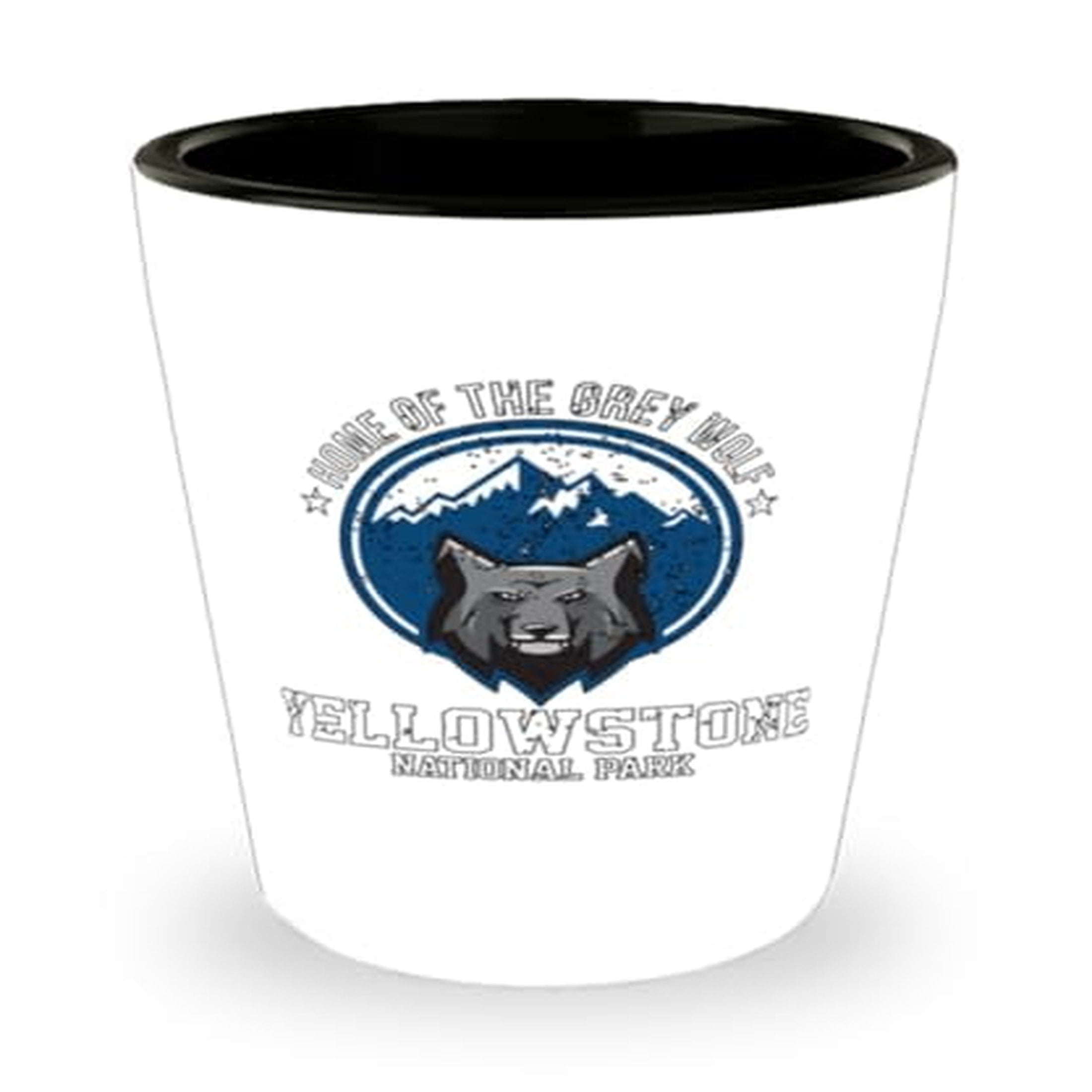 Wolves Shot Glass, Home Of The Grey Wolf Yellowstone National Park ...