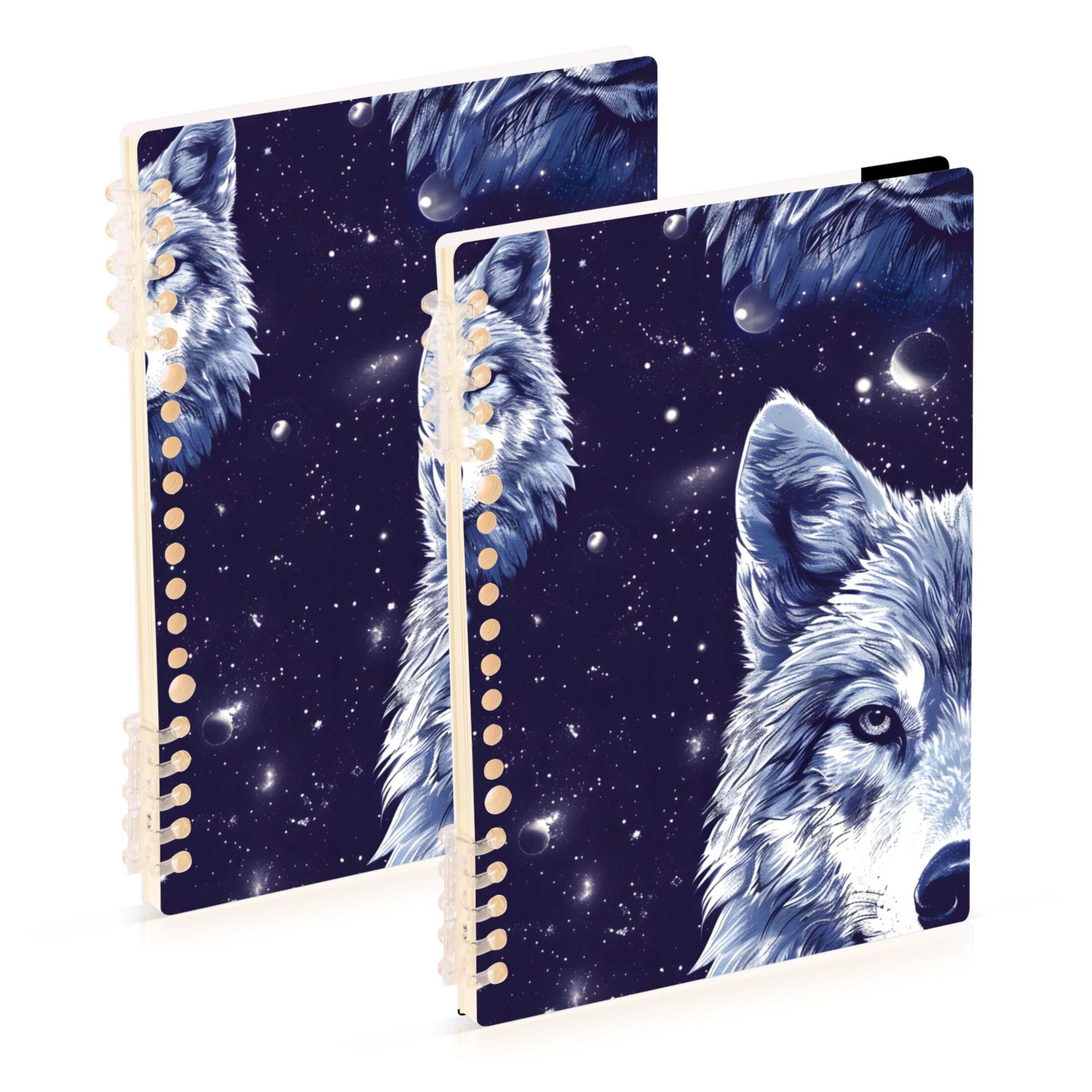 Wolves Space Ring Binder Notebook Journey Note Diary College Ruled ...