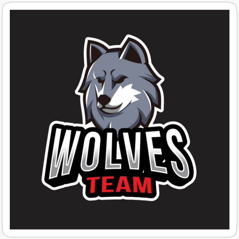 Wolves Team Esport Mascot Sticker Phone Decal Water Bottle Stickers Car ...