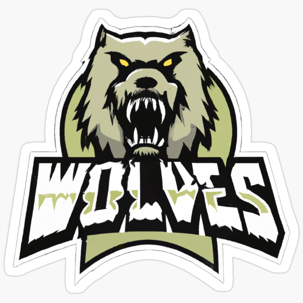 Wolves Team Style Logo (Original) Sticker Phone Decal Water Bottle ...