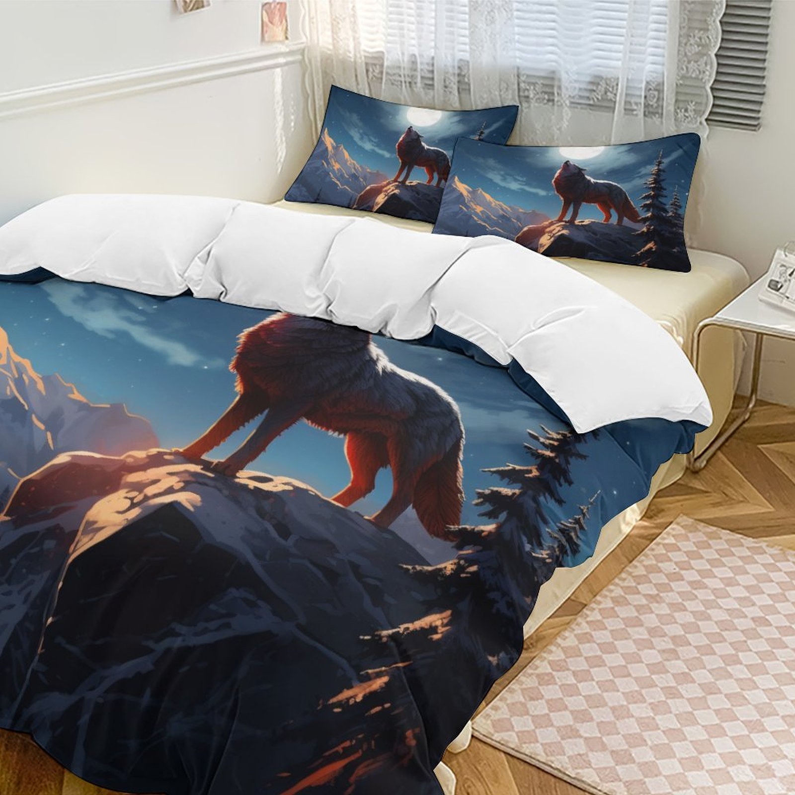Wolves in The Moonlight 3D Duvet Cover Set Quilt Cover Theme for ...