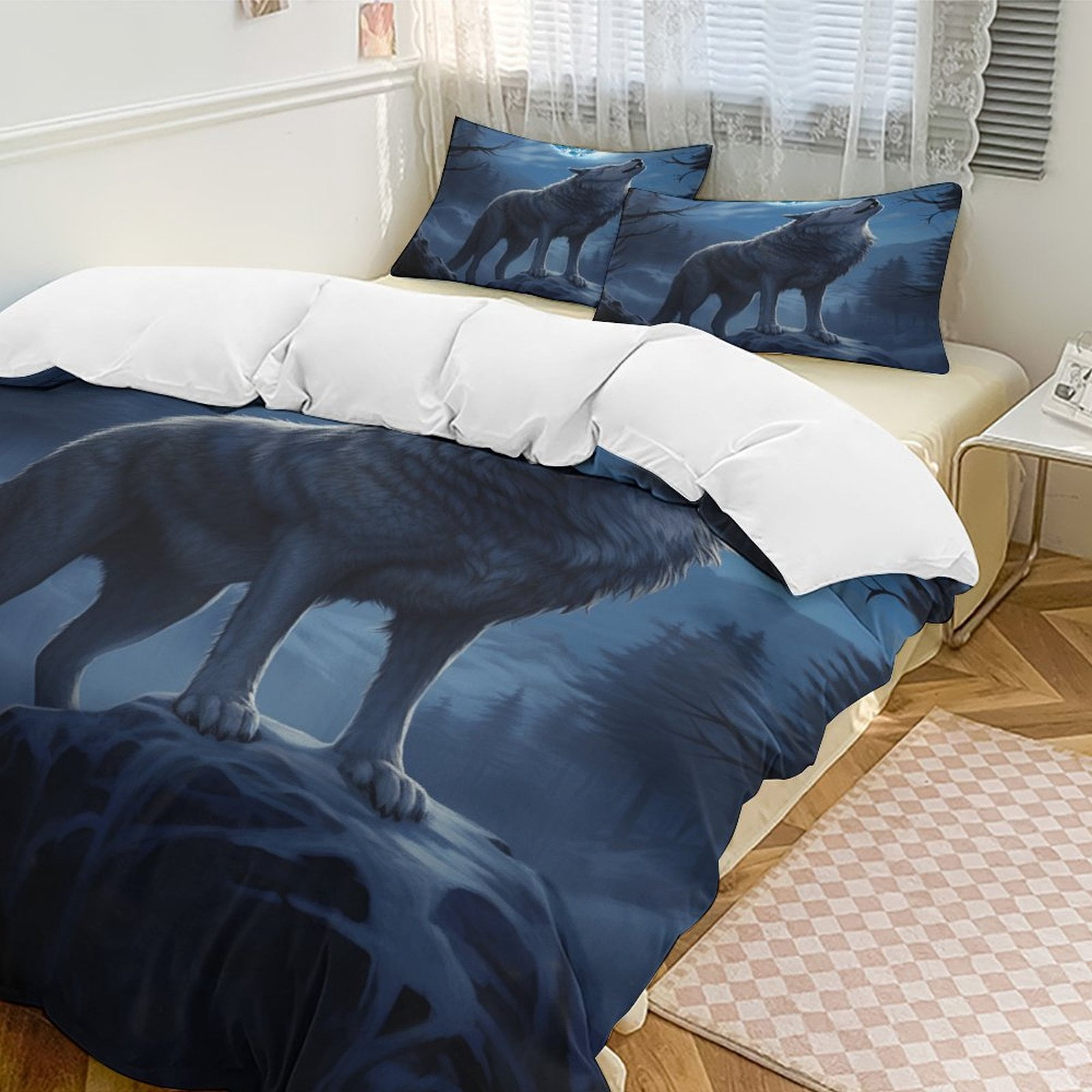 Wolves in The Moonlight 3D Duvet Cover Set Quilt Cover Theme for ...