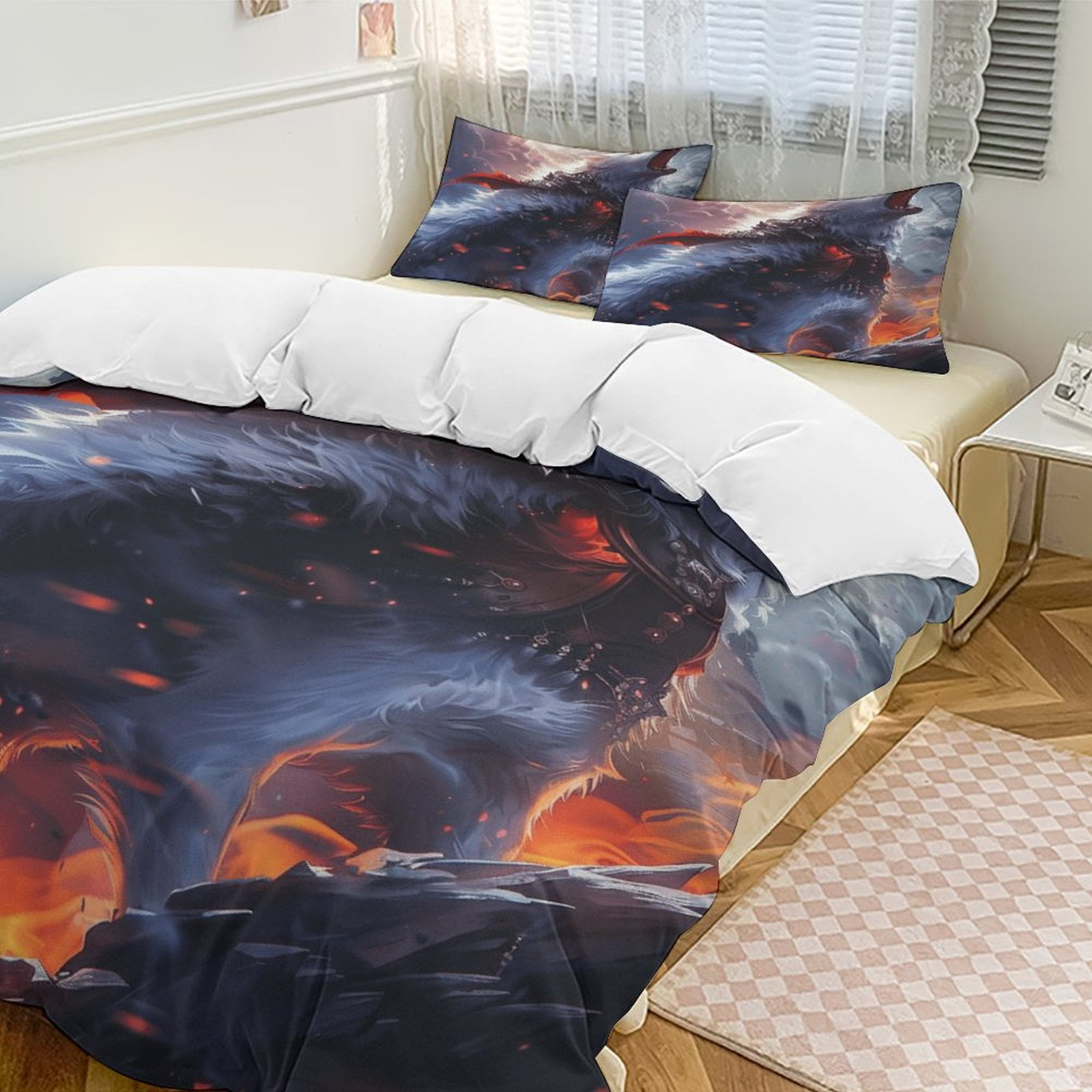 Wolves in The Moonlight 3D Duvet Cover Set Quilt Cover Theme of Kid Boy ...