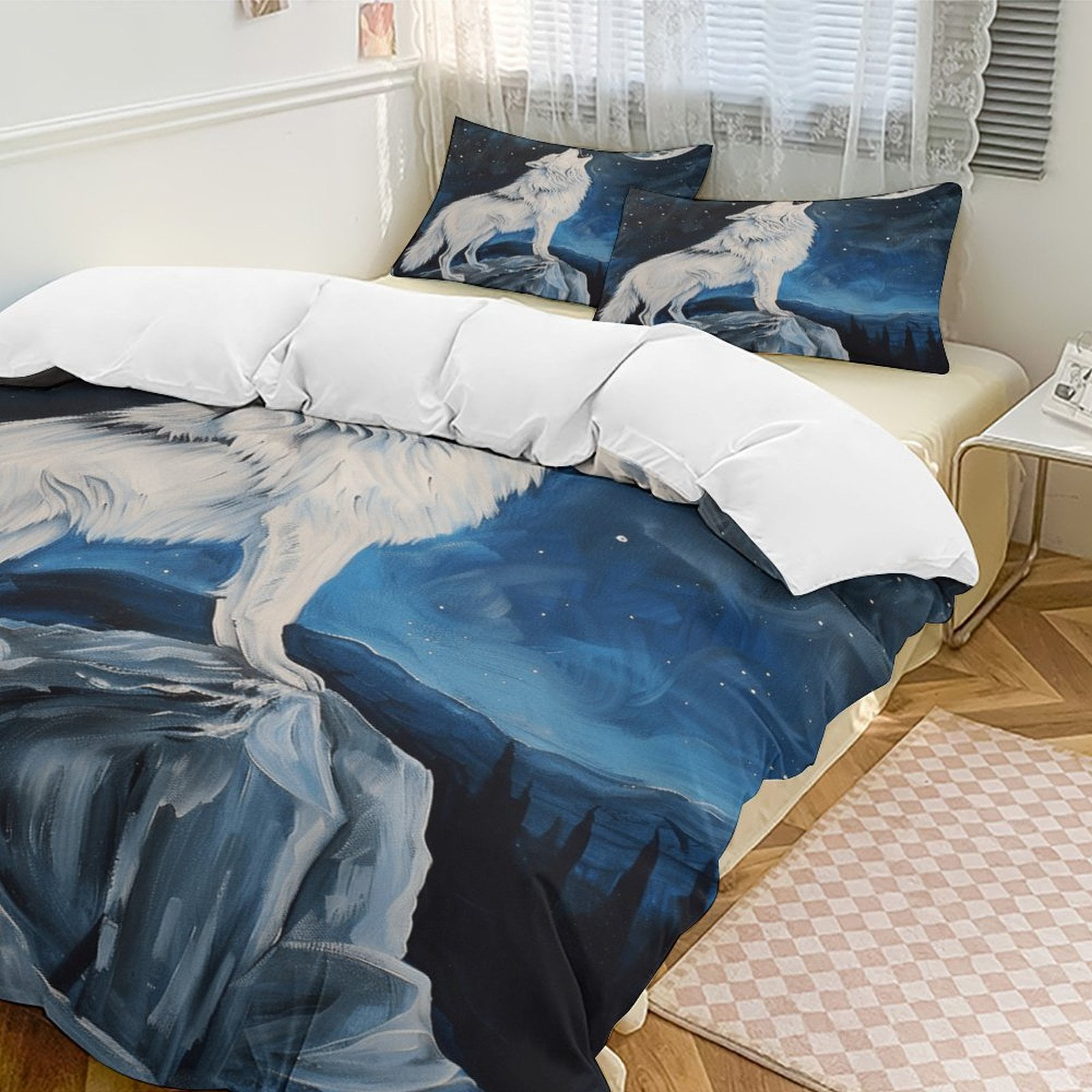 Wolves in The Moonlight 3D Duvet Cover Set Quilt Cover Theme of Kid Boy ...