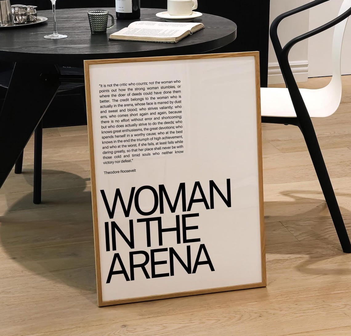 Woman In The Arena, Feminist Print, Female Empowerment, Feminine Decor ...