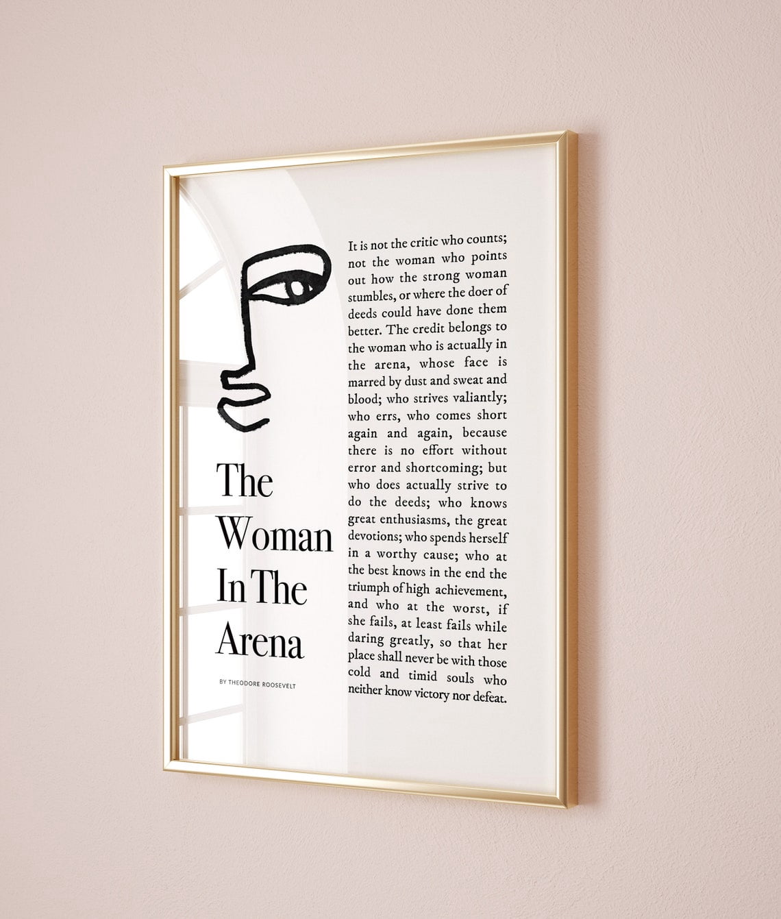 The Woman In The Arena Poster, Daring Greatly Poster, Man In The Arena ...