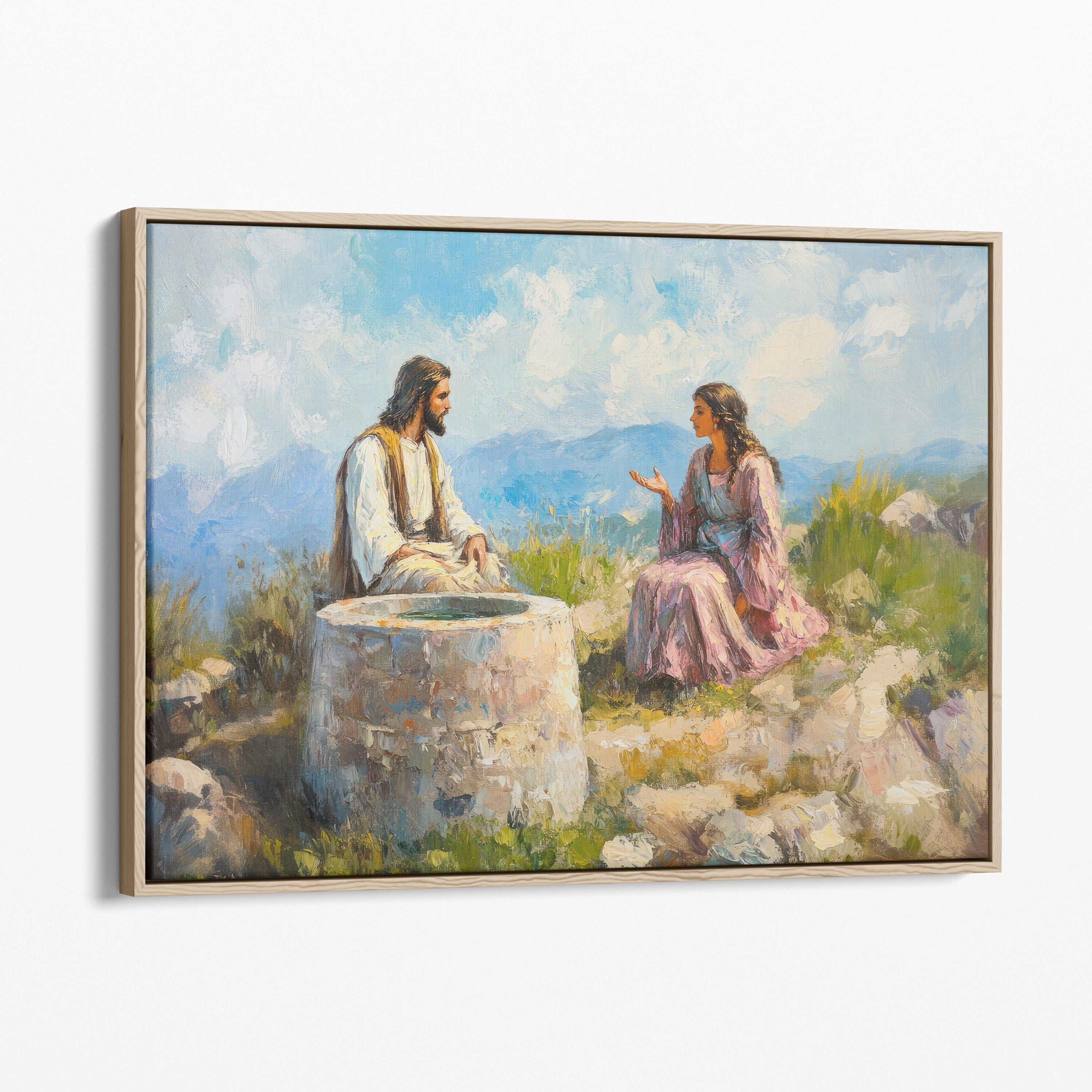 Woman At The Well Print | Samaritan Woman | Christian | Bible Sketch ...