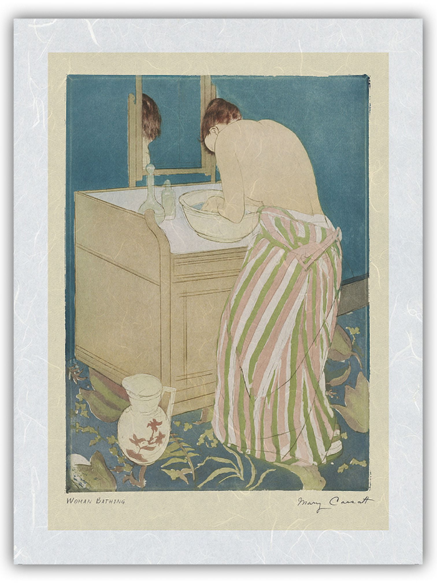 Woman Bathing (La Toilette) - From an Original Color Intaglio Print by ...